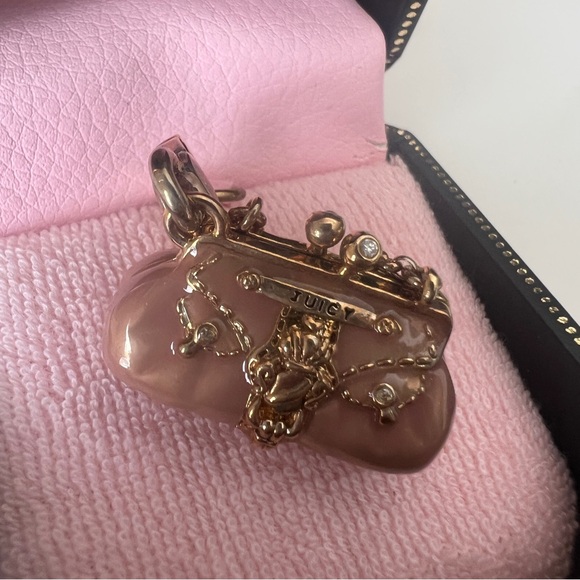 Juicy Couture | Jewelry | Juicy Couture Pink Status Bag Charm | Poshmark